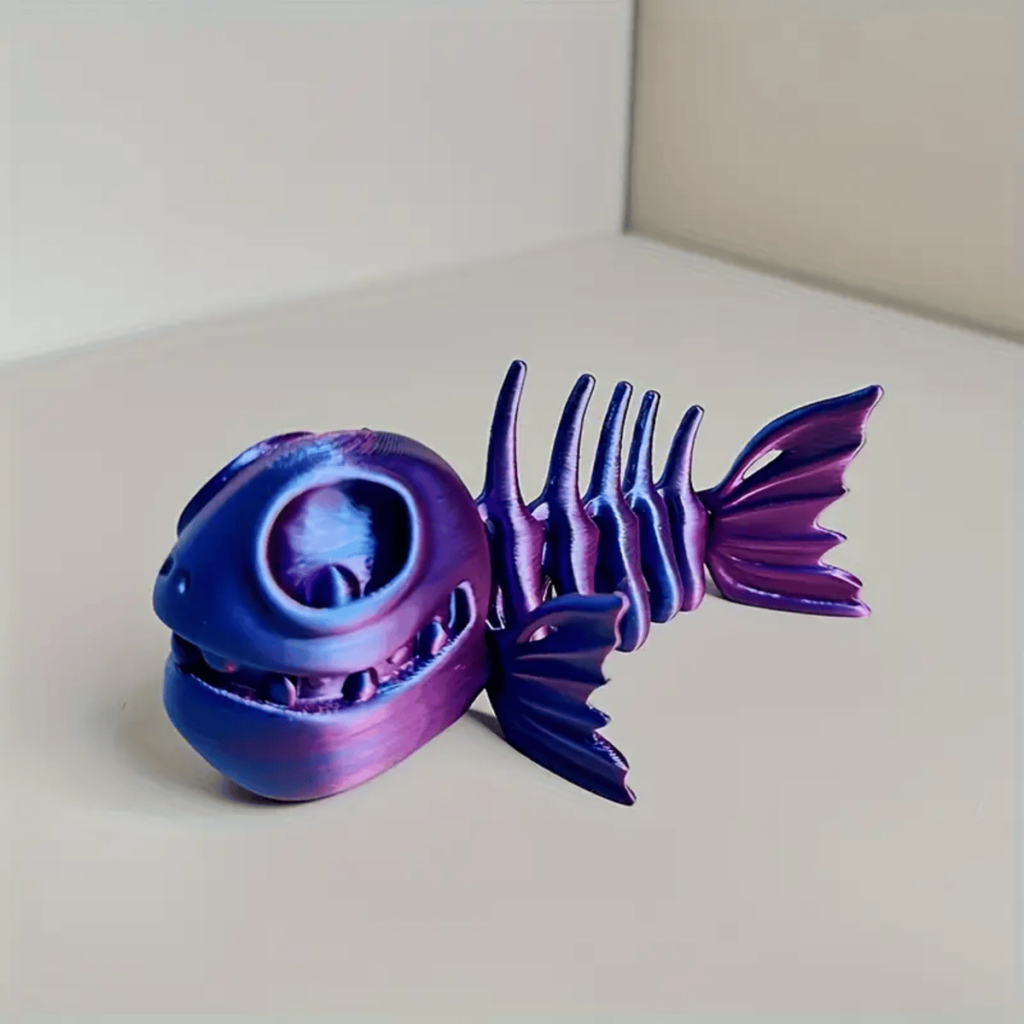 Custom 3D Printed Movable Fish Skeleton Toy For Marine Lovers ...