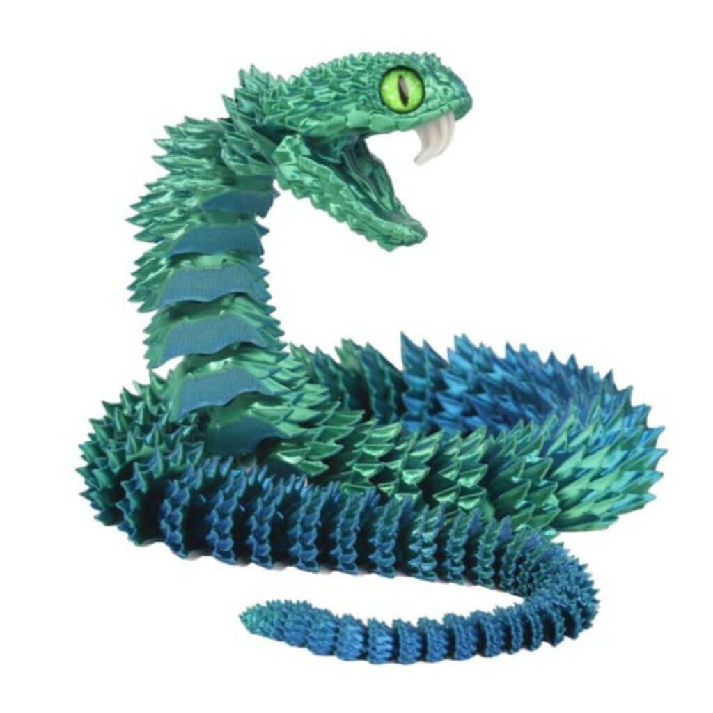 Custom 3D Printed Articulated Snake Creative Model Toy - Professional ...