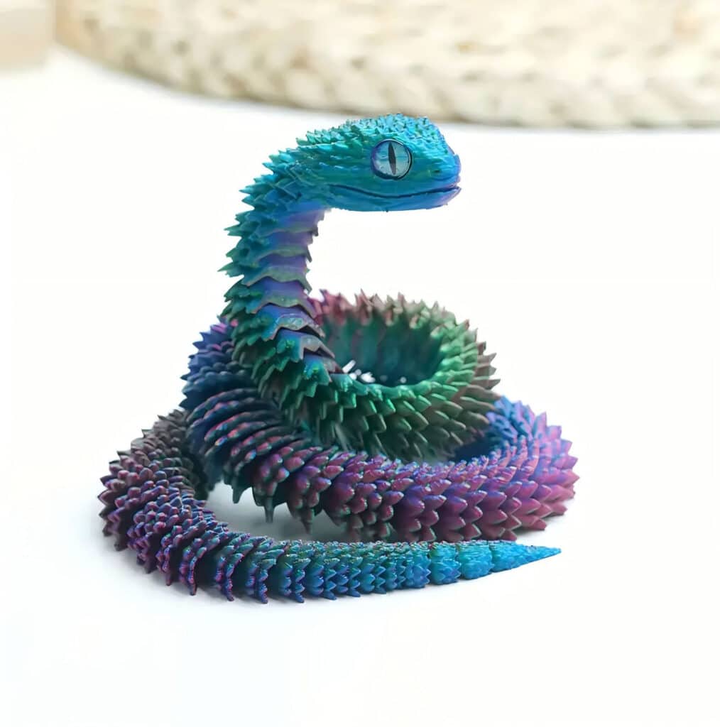 Personalized Articulated Viper Toy in 3D Print Format Design ...